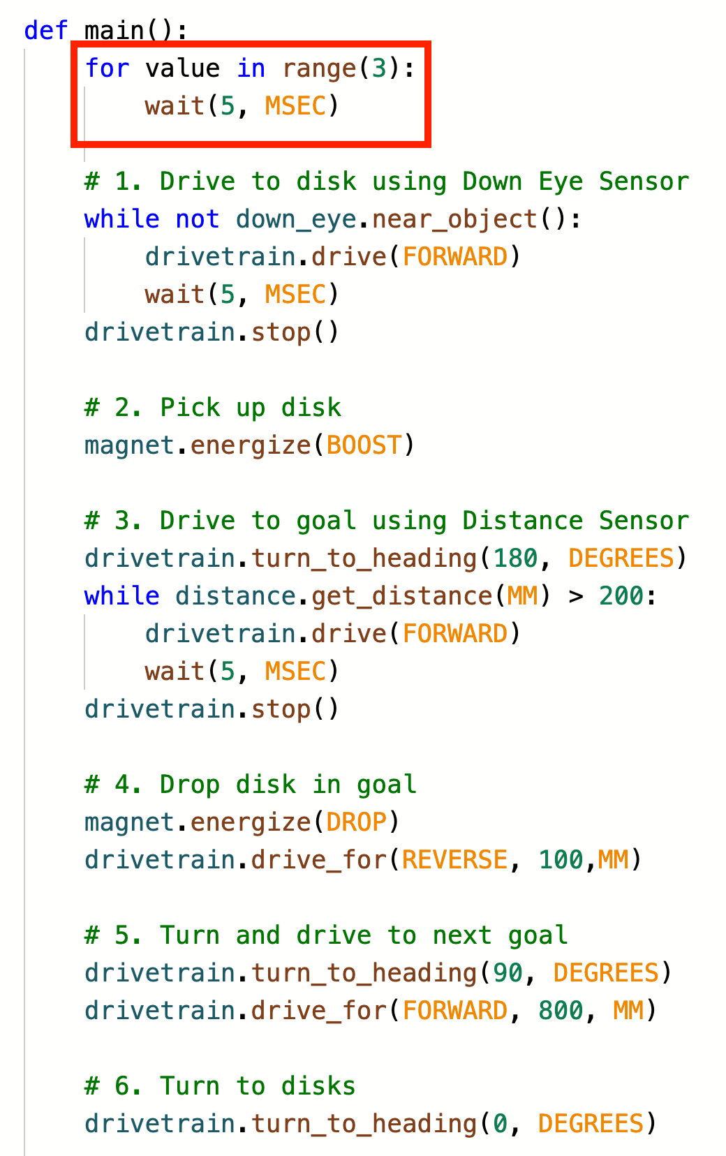 Unit 8 Moving Disks With Loops Lesson 4 Project Flow With Nested Loops Vex Education